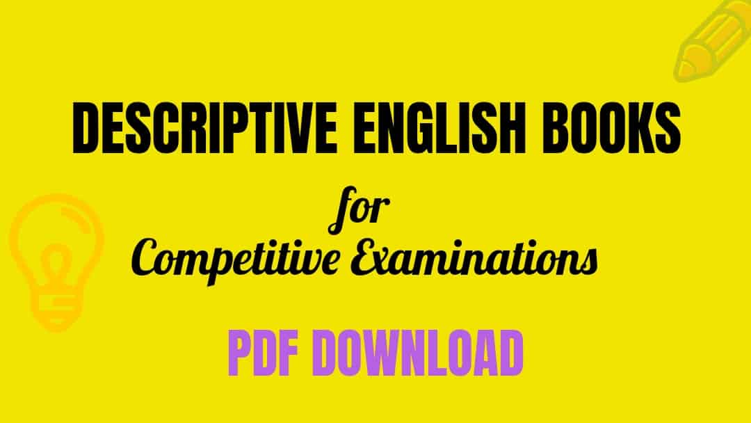 Descriptive English Books for Competitive Exams PDF Download