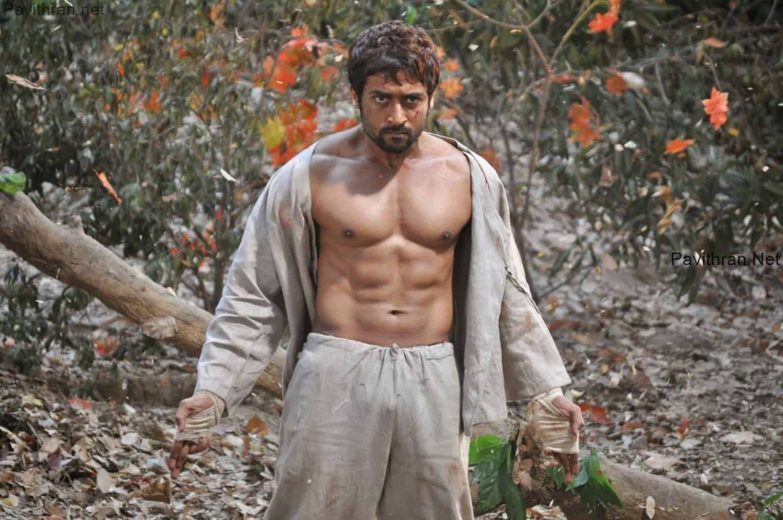 Actor Surya in Six Pack - Workout Images & Videos - Pavithran.Net
