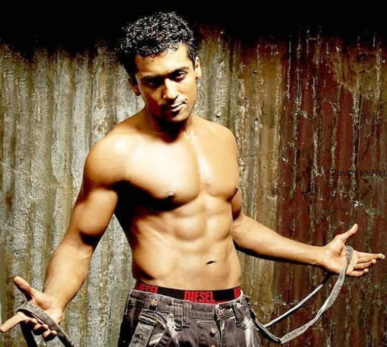 Actor Surya in Six Pack - Workout Images & Videos - Pavithran.Net