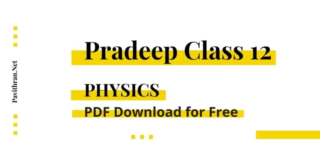 Pradeep Class 11 Physics Pdf Download | Study Materials for Free
