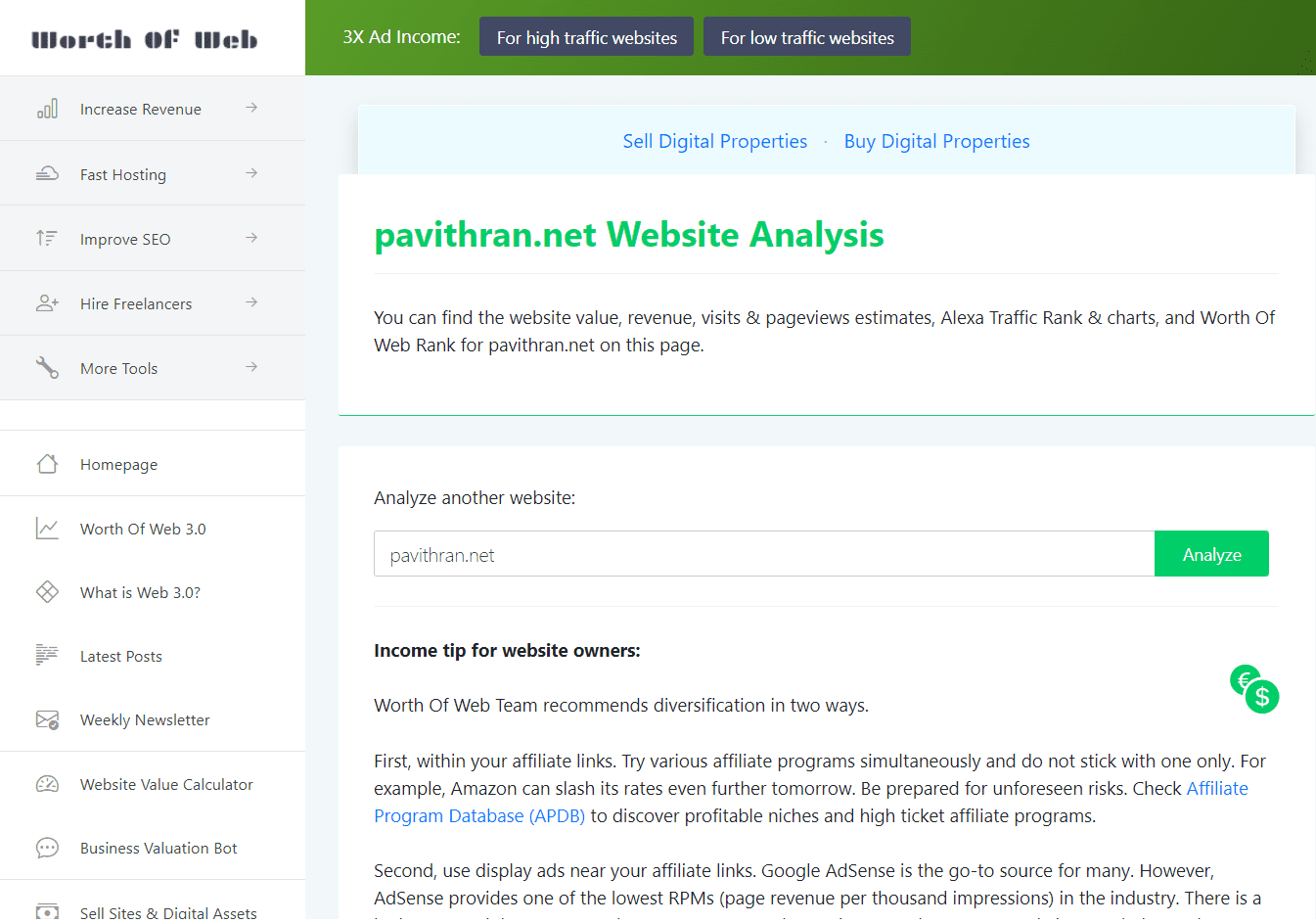 Best 6 Websites To Check The Earnings of Any Website | Worth Calculator